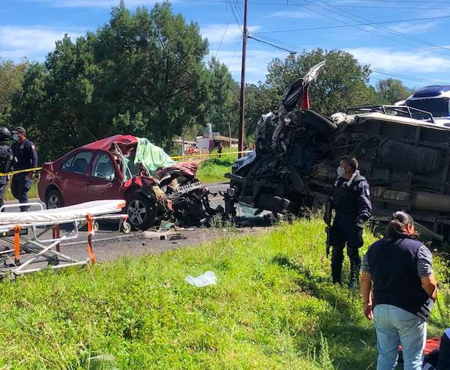 Accidente en la Apizaco-Tlaxco deja un muerto y múltiples lesionados - Cuarto de Guerra Tlaxcala